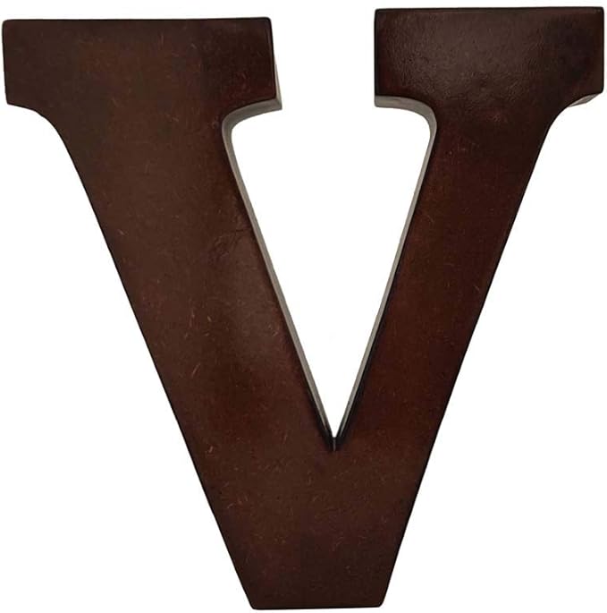 Aparios 6 InchBrown Wooden V Letter- English Upper Case Alphabets ...