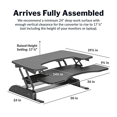 Vari VariDesk Pro Plus 36 Dual Monitor Standing Desk Converter ...