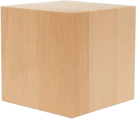 Amazon.com: 4 inch Large Wood Cubes, Pack of 1 Square Wood Block for ...