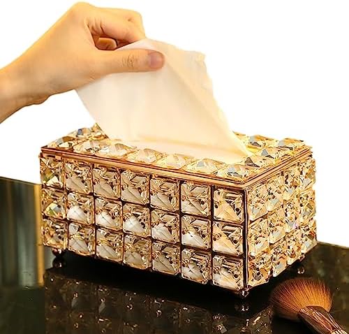 سعر hanso Crystal Tissue Box Cover - Decorative Toilet Paper Box ...
