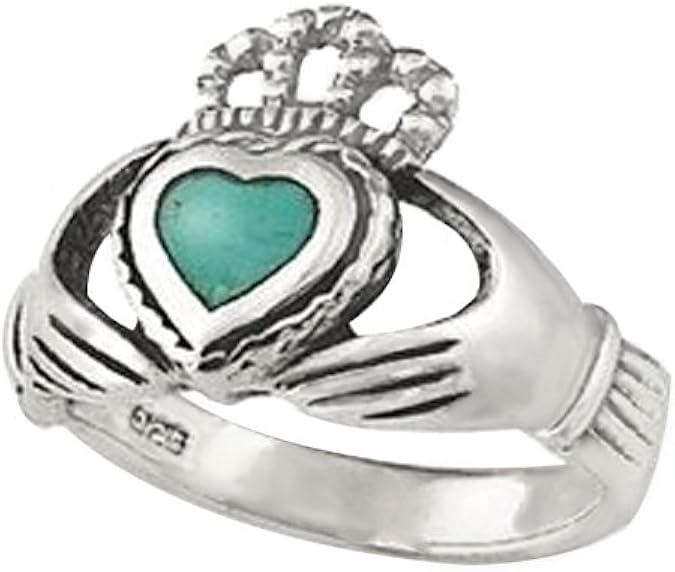 Amazon.com: silverandgoldgallery.com Sterling Silver Genuine Turquoise ...