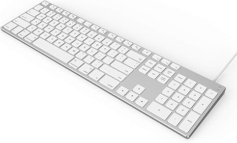 USB Wired Keyboard for Apple, Aluminum Full Size Computer Keyboard ...