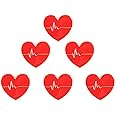 Amazon.com: 6 Pcs Heart Pin, Lapel Badges, Red Heart Enamel Pin Sets ...