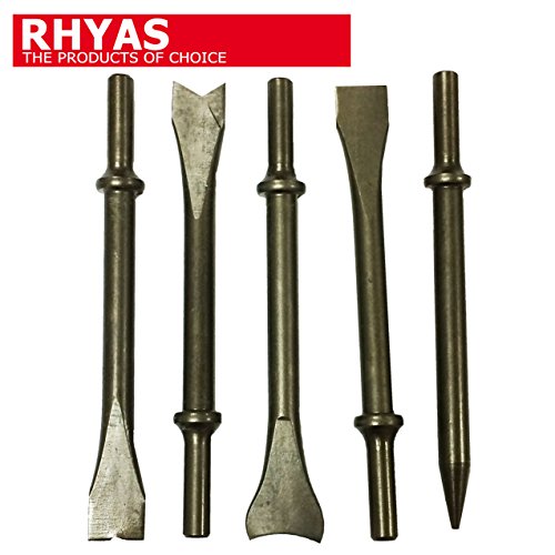 Rhyas 150mm Heavy Duty Air Chisel Hammer 5 Piece Dody Panel Bit Set by ...