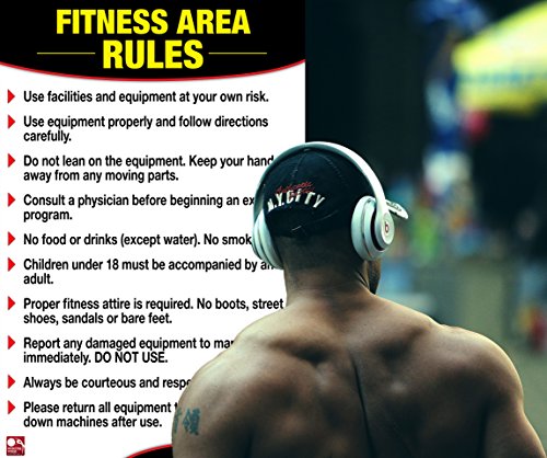 Fitness Area Rules Poster/Chart: Gym Safety Rules Poster, Rules Chart ...