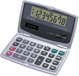 Amazon.com : Casio SL-200TE Solar DualLeaf Pocket Calculator : Purse ...