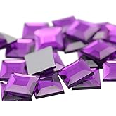 Amazon.com: Allstarco Flat Back Square Acrylic Rhinestones 15mm Plastic ...