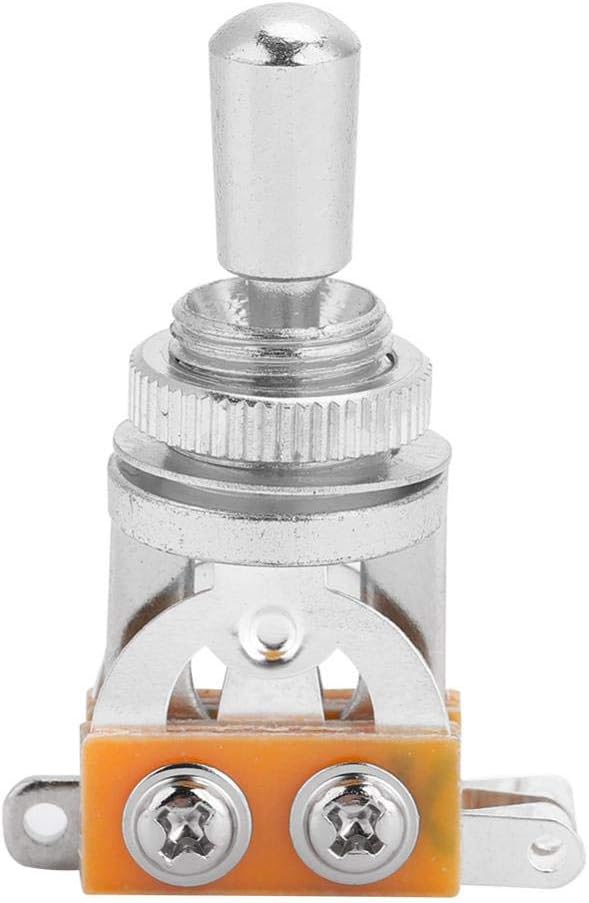 Guitar 3 Way Toggle Switch, Metal Pickup Selector Toggle Switch with Brass Tip Knob for LP Style ...