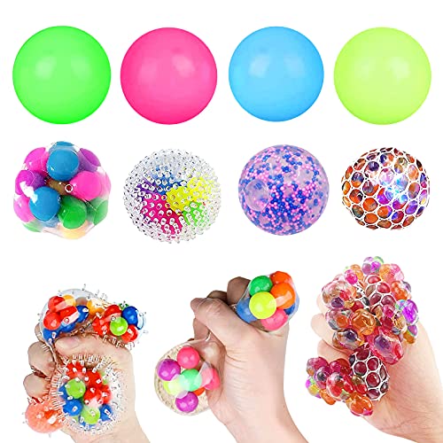 HEYBEE 8 Pack Stress Balls, Nedoh Ball Fidget Toy for Adults Kids to ...