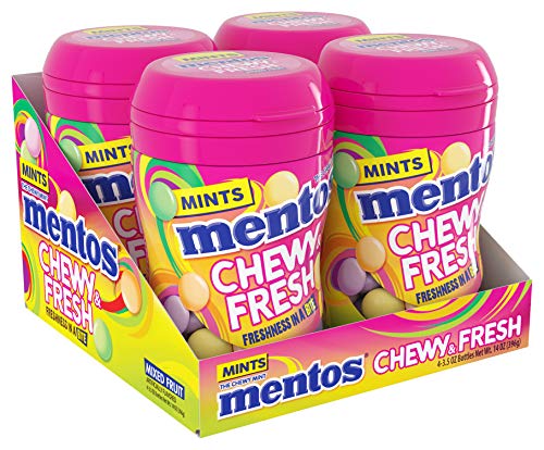 Mentos Chewy & Fresh Mints, Mixed Fruit, 4 Count | Pricepulse