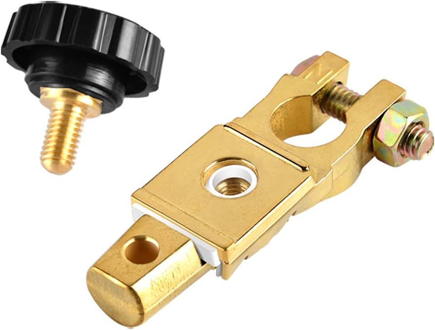 EnRise Quick Disconnect 12V/24V Negative Brass Battery Terminal ...