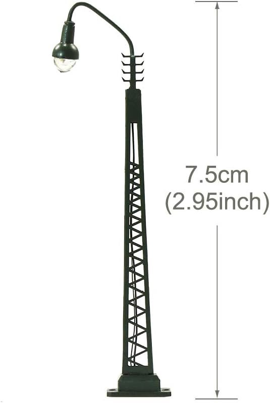 Evemodel 3pcs Model Railway N Scale lights Lattice Mast lamp Track ...