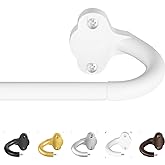 Amazon.com: TANGWIN White Wrap Around Curtain Rods 72 to 144 Inch ...