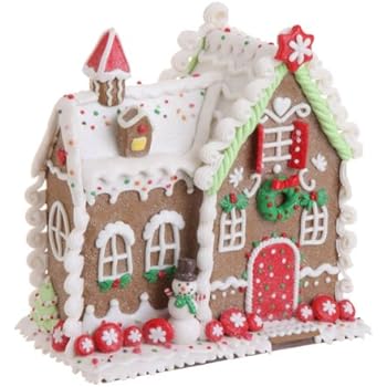 Amazon.com: RAZ Imports - Multicolored Gingerbread House 8": Home & Kitchen