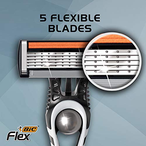 BIC Flex 5 Men's 5-Blade Disposable Razor, 10 Count | Pricepulse