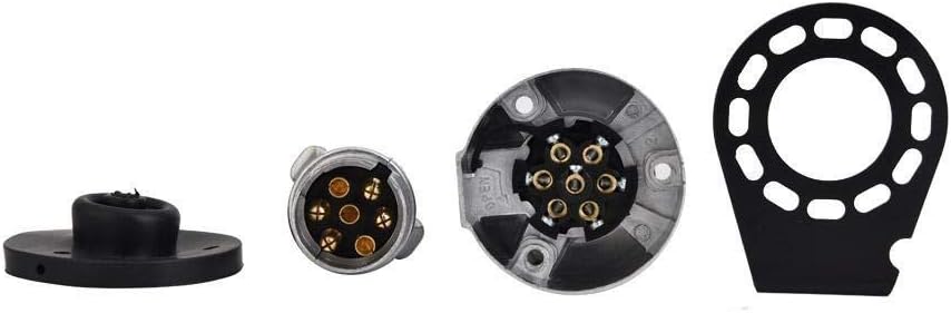 Heitune 12V 7Pin Trailer Socket Connector Adapter Bracket For Trailer ...