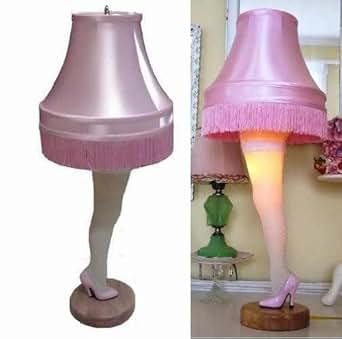 Leg Lamp Pink Lampshade high heel shoe fishnet - Table Lamps - Amazon.com