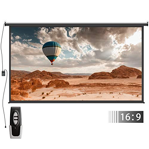 Buy Electric Motorized Auto Projector Screen – FEZIBO 100 inch Diagonal ...