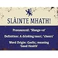Amazon.com: Wallors Wall Decor Scotland Slainte Mhath! Tin Sign 8" w x ...
