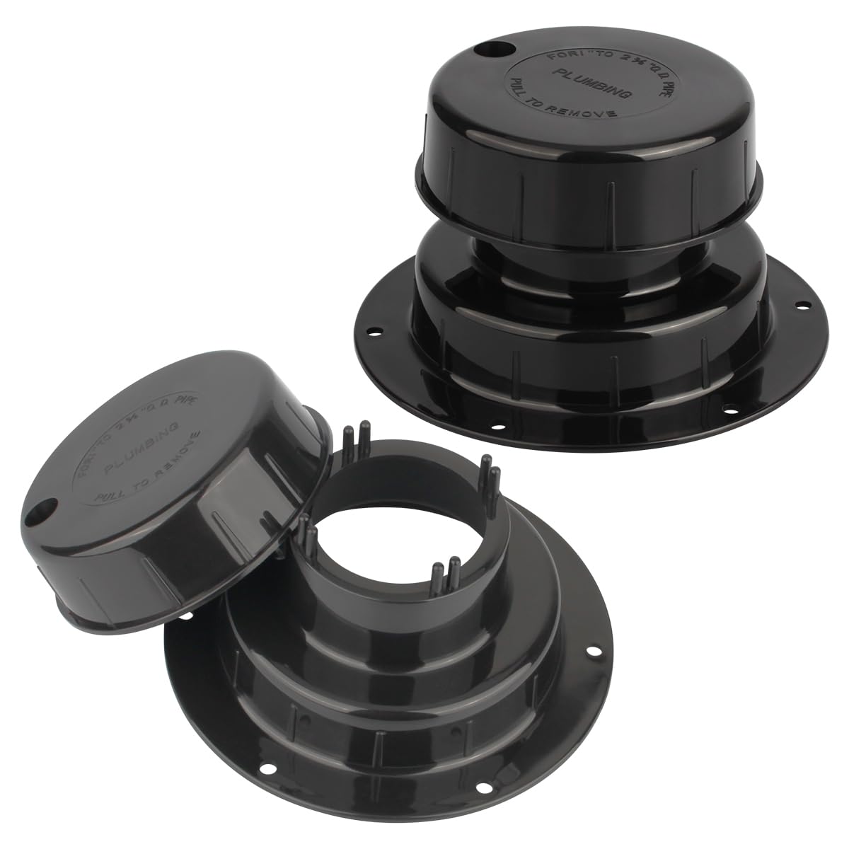 SAQXK 2pcs RV Roof Vent Cap Replacement Fits 1 to 2 3/8 Inch Pipe, RV ...