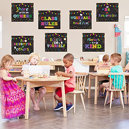 Classroom Rules Posters Classroom Bulletin Board Decorations Confetti ...
