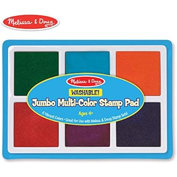 Amazon.com: Melissa & Doug Jumbo Multi-Colored Stamp Pad With 6 ...