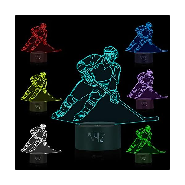 Hockey Night Light for Kids, Led Lights 3D Optical Illusion Lamp ...