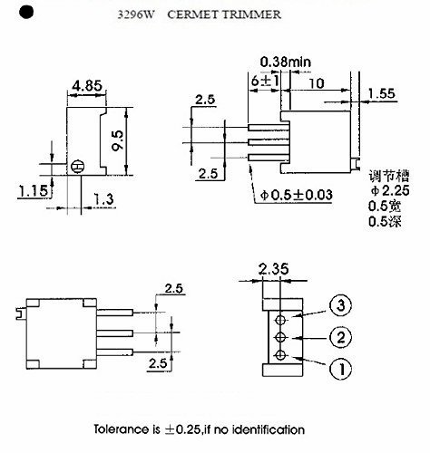 3296 Trimmer Potentiometer Pinout, Features Datasheet, 43% OFF