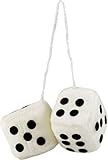 Amazon.com: Vintage Parts 14554 3" White Fuzzy Dice with Black Dots ...