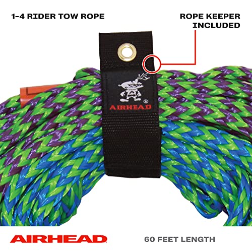 Airhead 2 Section Tow Rope | 1-4 Rider Towable Tube Rope, Dual Sections ...