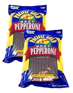 Amazon.com: Pacific Gold Beef Pepperoni Sticks - 48 oz Total - Comes In ...