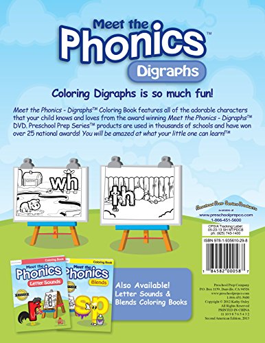 Meet the Phonics - Digraphs - Coloring Book | Pricepulse
