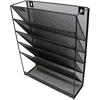 Amazon.com : Wall File Mesh Organizer - 5 Pockets - Hanging Letter ...