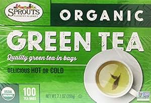 Amazon.com : Sprouts Quality Hot or Cold Organic Tea Bags 100 (Green ...