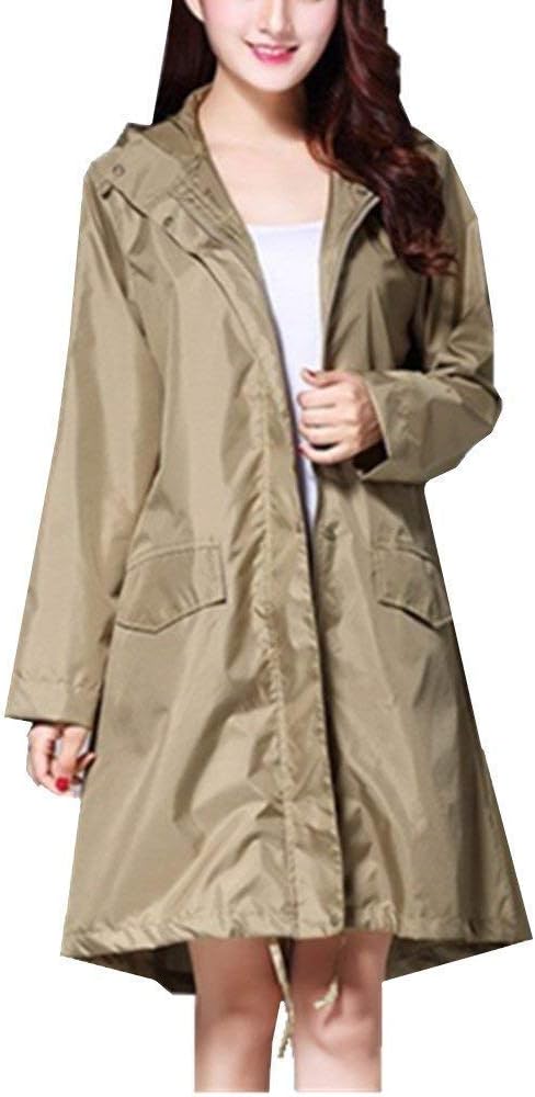 Regenjas voor dames, waterdicht, lichtgewicht poncho, outdoor ...