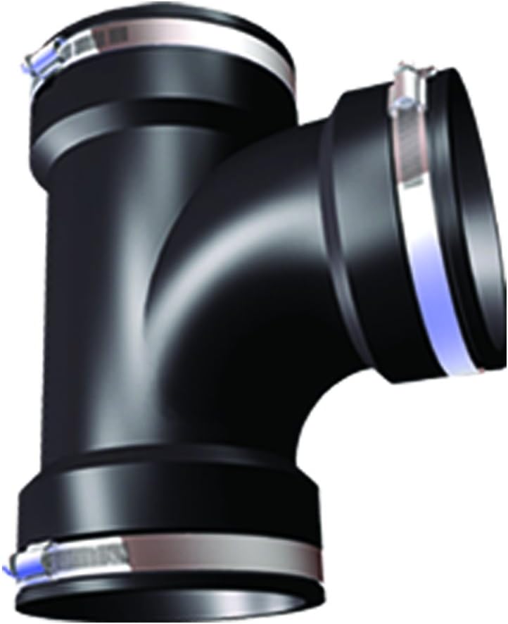 Flexible Waste Tee, Black, 1.5-Inch – BigaMart