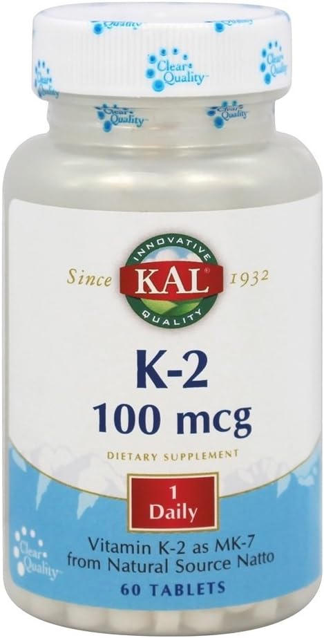 Amazon.com: Kal 100 Mcg K2 Mk-7 Tablets, 60 Count: Health & Personal Care