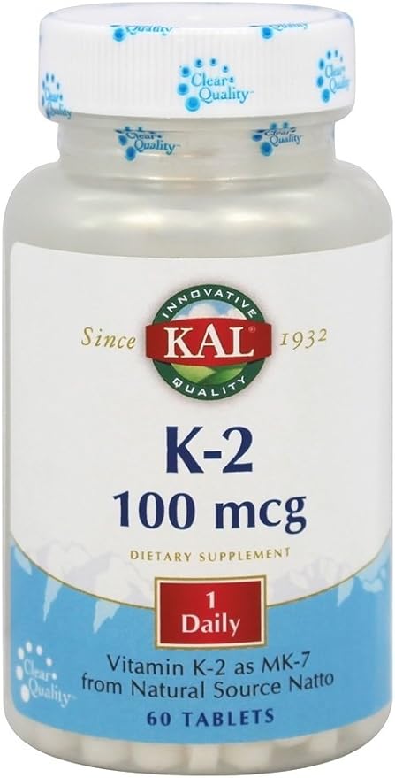 Amazon.com: Kal 100 Mcg K2 Mk-7 Tablets, 60 Count: Health & Personal Care