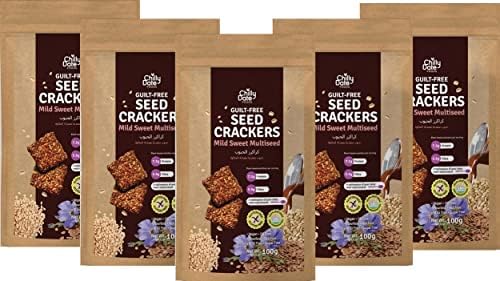 Mild Sweet Multiseed Crackers - BUNDLE PACK (BUY 4 GET 1 FREE) - CHILLY DATE - Gluten free ...