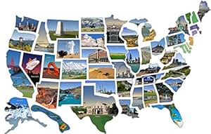 Amazon.com: RV State Sticker Travel Map || 14" x 22"|| 50 - USA Scenic ...