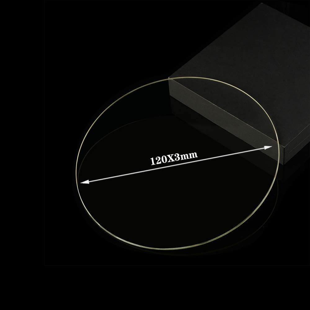 120mm x 3mm Round Borosilicate Glass Build Plate For Mini Delta 3D ...