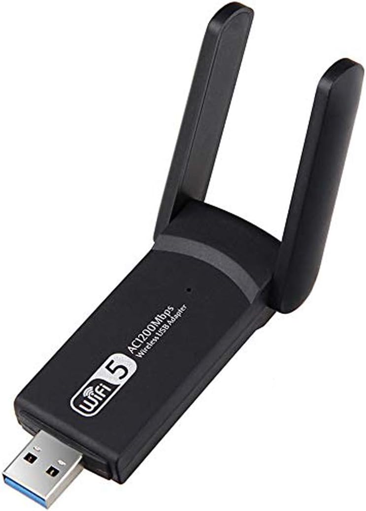 WiFi Adapter 1200Mbps, HUET USB 3.0 WiFi Dongle Ultra Fast Portable ...