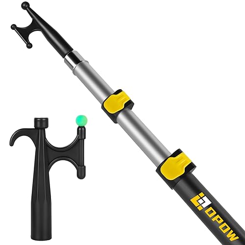 Opow Long Reach Boat Hook with Extension Pole 2 PCS Hooks, Floating ...