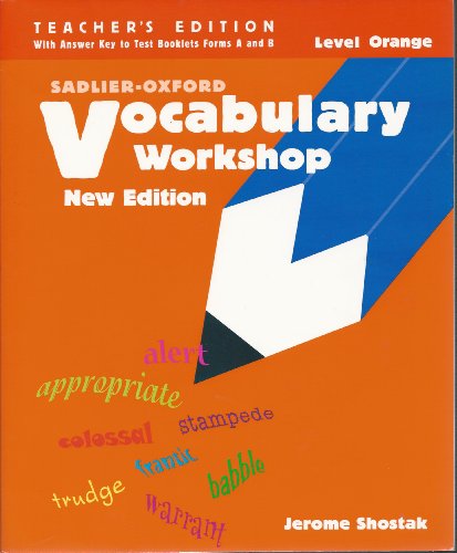 Sadlier-Oxford Vocabulary Workshop Level Orange Teacher Edition ISBN ...