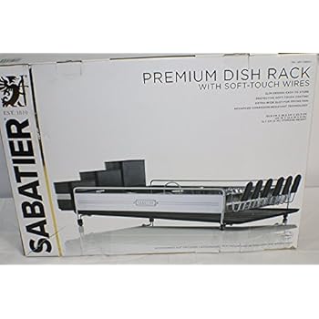 Amazon.com - Sabatier Expandable Compact Dish Rack with Wine Glass ...