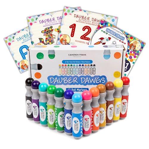 Washable Dot Markers 13 Pack With 124 Activity Sheets For Kids, Gift ...