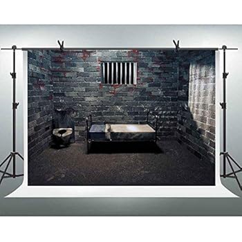 Amazon.com : Prison Cell Bars Photography Backdrop, 9x6FT, Police Jail ...
