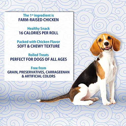 INABA Churu Rolls for Dogs, Grain-Free, Soft/Chewy Baked Chicken Wrapped Churu Filled Dog Treats ...