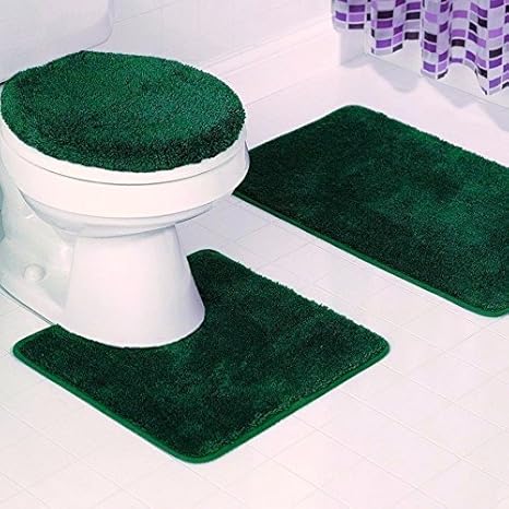 Amazon.com: Elegant Home Goods Solid Color 3 Piece Bathroom Rug Set ...