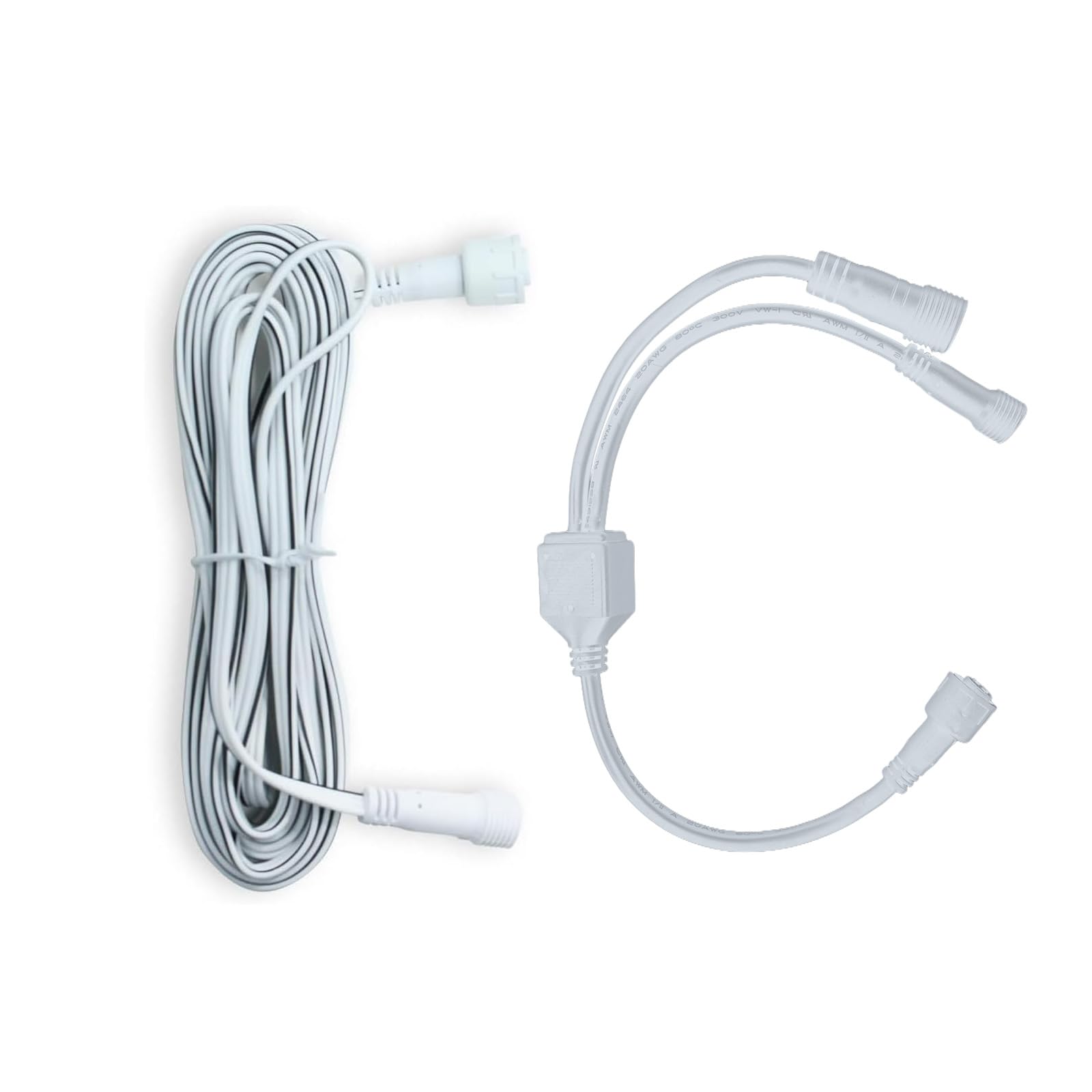 Permanent Outdoor Lights Extension Cords with Clips and VHB Glue, 3 Pin ...